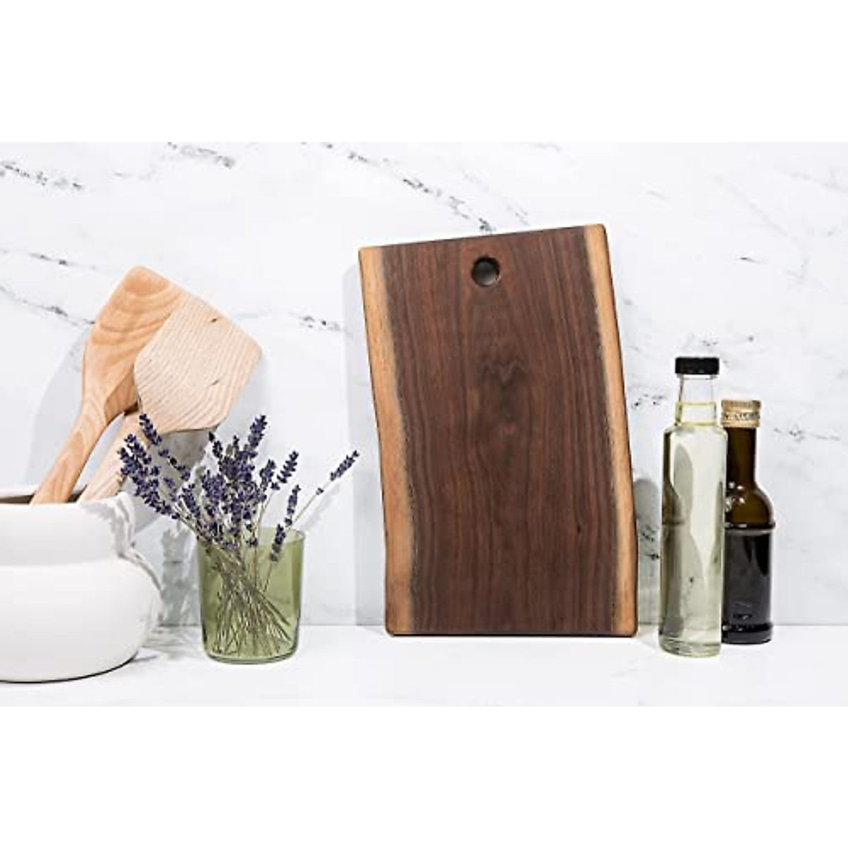 Small Live Edge Black Walnut Cutting Board, American Amish Handmade, Each Cutting Board is Unique, Large Cutting Board 5" x 10"…