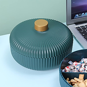 Luxshiny Box Light Luxury Fruit Plate Candy Container Snack Holder Dried Fruit Container Candy Storage Case Nut Dried Fruit Plate Dinner Plate Divider Household Products Pp