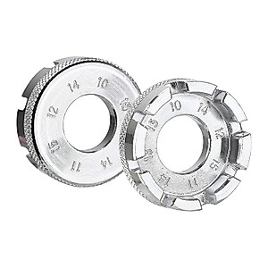 QKURT 3 Pack of Bike Spoke Wrench Kit, Forged Steel Bike Rim Correct Tool Bicycle Spoke Tool-Grey