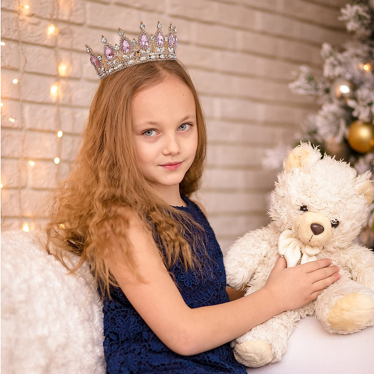 Princess Crowns and Tiaras for Little Girls - Crystal Princess Crown, Birthday, Prom, Costume Party, Queen Rhinestone Crowns