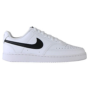 Nike Men's Court Vision Low Sneaker, White/Blackwhite, 10