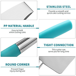 DOITOOL 2pcs Cake Cutter Pastry Cutter Stainless Steel Pie Pie Server Pie Cutter Pizza Kits Cake Lifter Metal Cake Server Butter Cutter Cake Slicer Cake Tongs Baby Old Fashioned