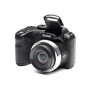 KODAK PIXPRO AZ252 Astro Zoom Digital Camera (Black) Bundle with 32GB Card, Case, Koah Nostrand Avenue Gadget Bag with Accessory Kit and Rechargeable Batteries