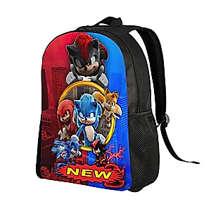 Hkazryut Cartoon 3pcs Backpack Set Casual Travel Backpack Anime Sports Backpacks 04