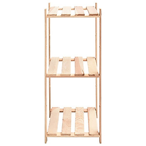 BIGBARLEY Shelving Unit, Storage Organizer for Home, Garage, Basement, Shed and Laundry Room, 5-Tier Storage Rack 66.9"x15"x66.9" Solid Pinewood 1102.3 lb