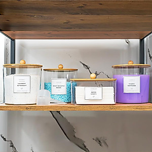 JOOBARY Laundry Detergent Dispenser Containers - 4 Pack Laundry Powder Container & Dryer Sheet Holder , Laundry Room Organization And Storage , Laundry pods Soap Dispenser,Laundry Labels,Beads