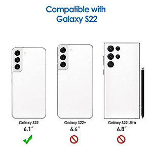 JETech Slim Fit Case for Samsung Galaxy S22 5G 6.1-Inch, Thin Phone Cover with Shock-Absorption and Carbon Fiber Design (Black)