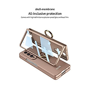 BAILI Samsung Z Fold 4 Case with Ring,Ultra -Thin Z Fold 4 Case,Galaxy Z Flip 4 Case,Military Grade Drop Protective Case,(Ring,Silver)