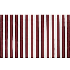 STRIPE CANVAS AWNING FABRIC WATERPROOF OUTDOOR FABRIC 60" BURGUNDY/WHITE (5 yards)