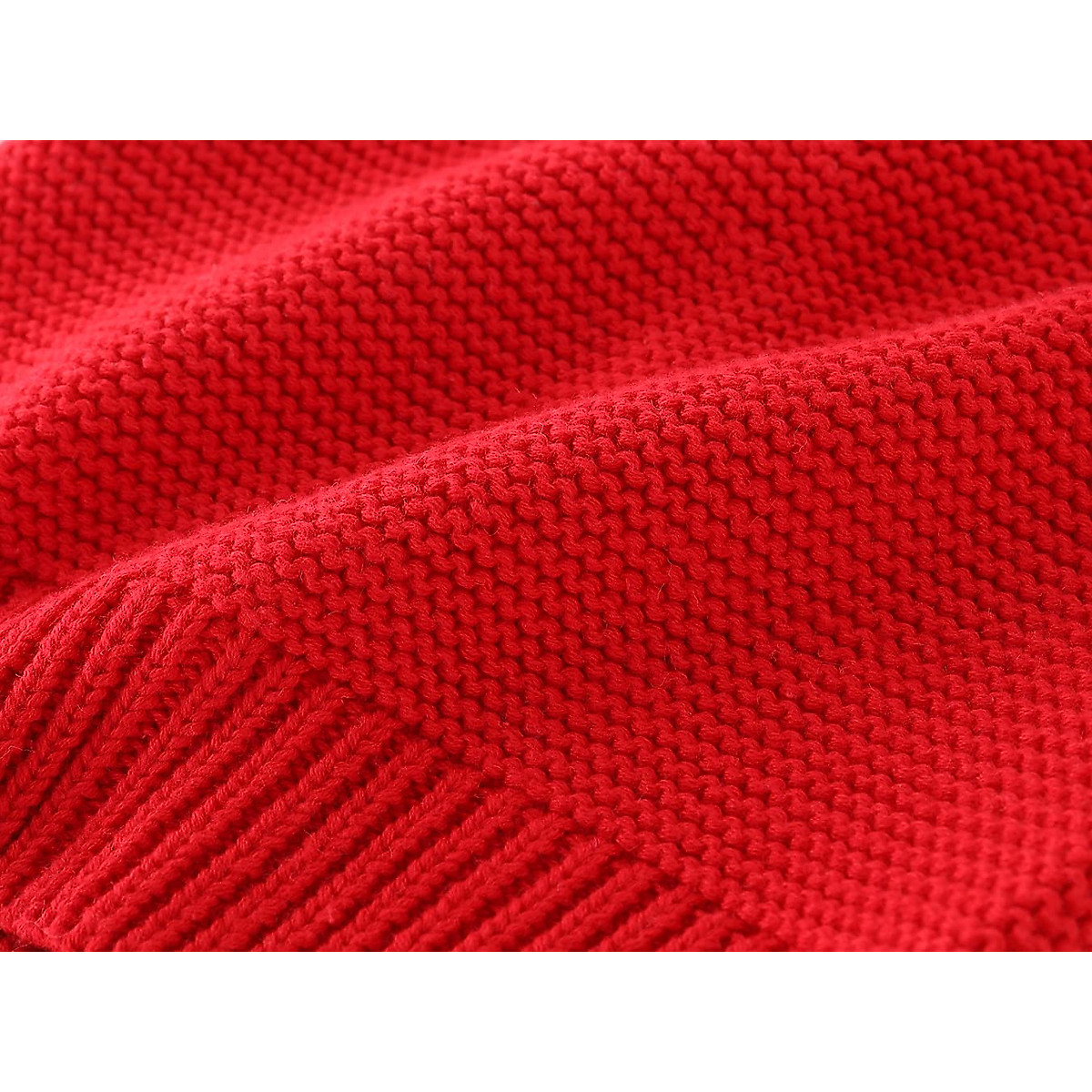 LLmoway Toddler Beanies Girls Infant Boy Knit Hat Kids Christmas Hats Baby Slouchy Cotton Cap Red