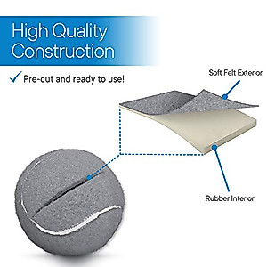 RMS Walker Glide Balls - A Set of 2 Balls with Precut Opening for Easy Installation, Fit Most Walkers (Grey),2 Count (Pack of 1)