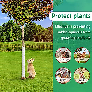 Watayo 4 Pcs Tree Trunk Protector-2 Size Plastic Spiral Tree Guard-Tree Bark Protector Tube Wraps to Protect Saplings Plants from Deer Rabbit Cats Rodents Mowers