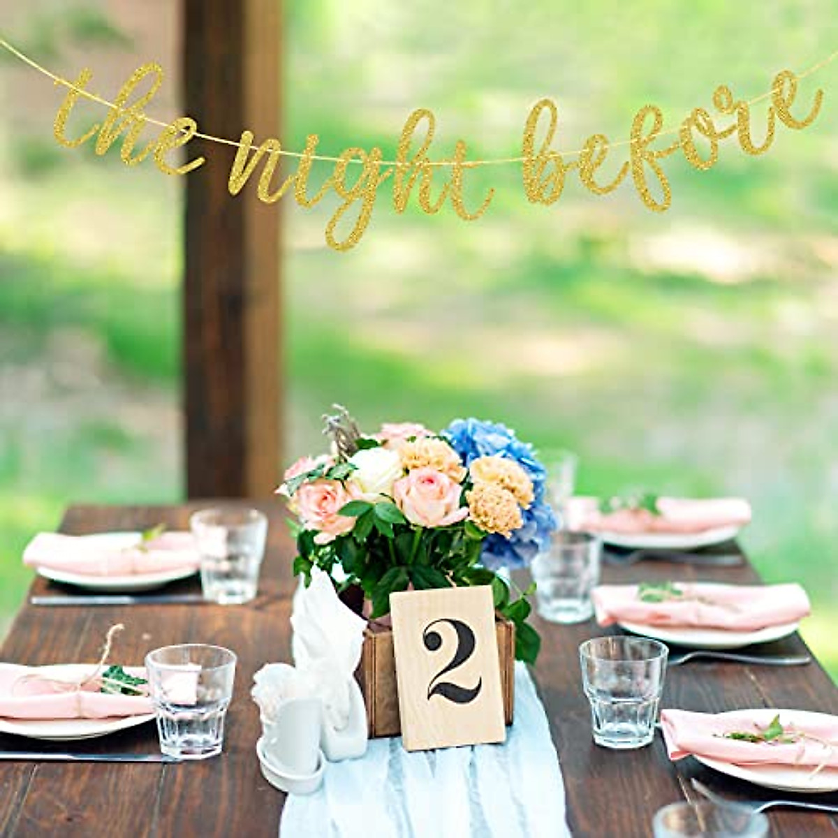 The Night Before Banner, Wedding Rehearsal Dinner Decor
