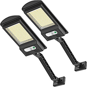 Engrepo Solar Lights Outdoor, 1000LM 168 LEDs Solar Powered Motion Sensor Light, Security Waterproof Solar Flood Light for Deck, Fence, Patio, Front Door, Gutter, Yard, Shed, Path, Garden. 2 Pack