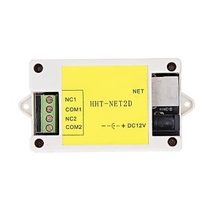 IP Network Relay Module Upgraded 2 Channel Internet Watchdog Remote Control Modules Network Controller HHT-NET2D DC12V -40 to +85 Degrees