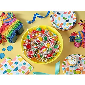 Lollipop Suckers - 3 Pounds - Classic Flat Lollipops Individually Wrapped - Tiger Pops - Candy Lollipops for Kids, Doctors Office - Split Flavor Suckers