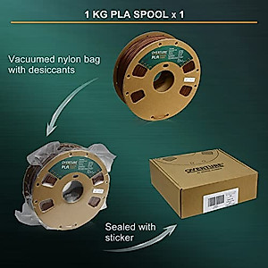 OVERTURE PLA Filament 1.75mm PLA 3D Printer Filament, 1kg Cardboard Spool (2.2lbs), Dimensional Accuracy +/- 0.03mm, Fit Most FDM Printer (Royal Copper)