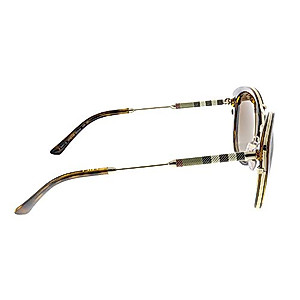 BURBERRY BE 4251Q 300213 Dark Havana Plastic Round Sunglasses Brown Gradient Lens