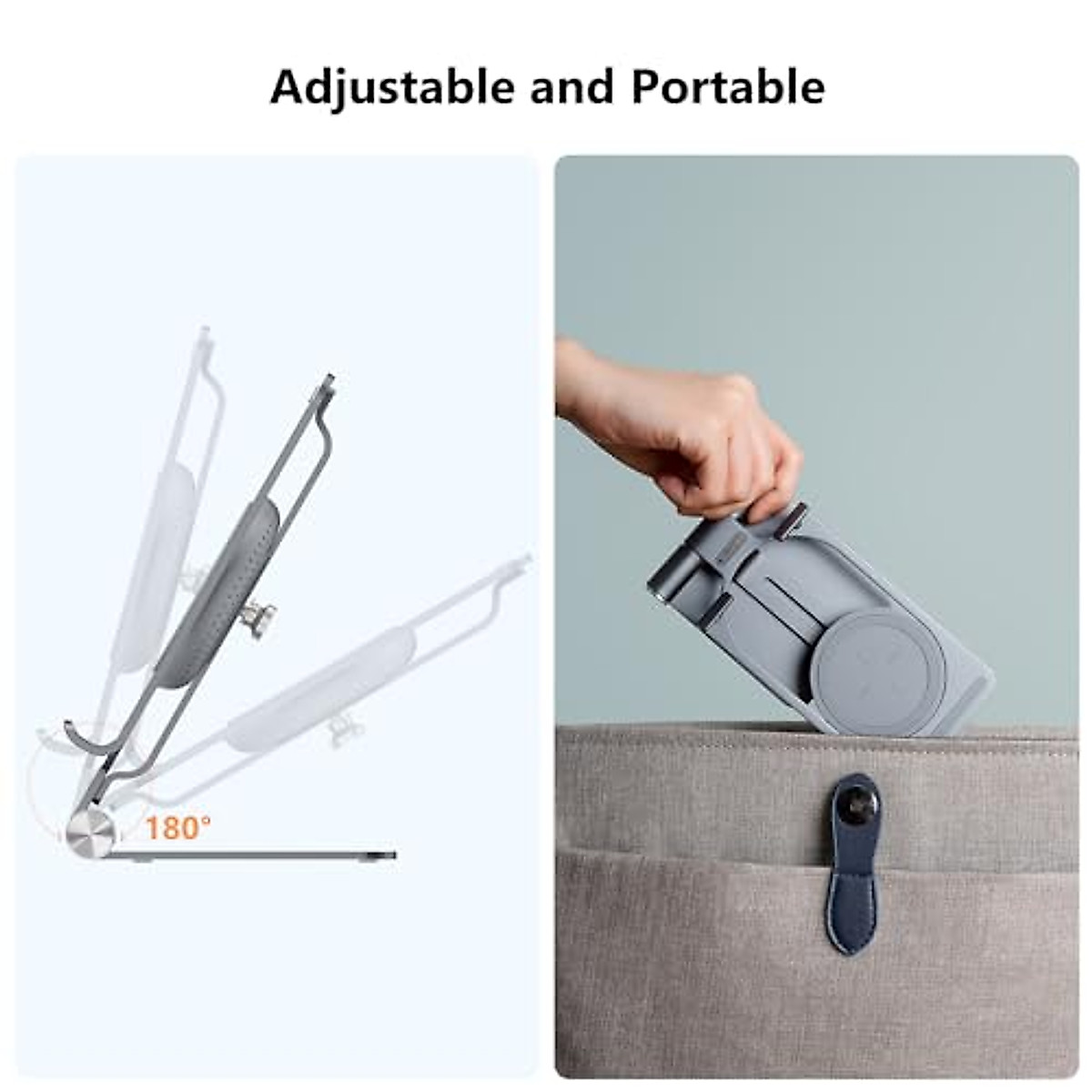 Nillkin Fast Wireless Charger Stand Adjustable - Qi Wireless Charging Stand for iPhone 15 14 13 12 pro max/Pro/Plus, Samsung Galaxy S23 S22 Ultra S21 Plus S20, Note 20/10+/9 and More, Gray