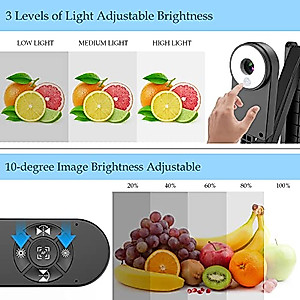 PAKOTOO 8MP USB Document Camera for Teachers and Classroom for A3 A4 Size with Dual Mic, 3-Level LED Light, Up and Down, Left and Right Image Inversion, for Distance Teaching & Learning