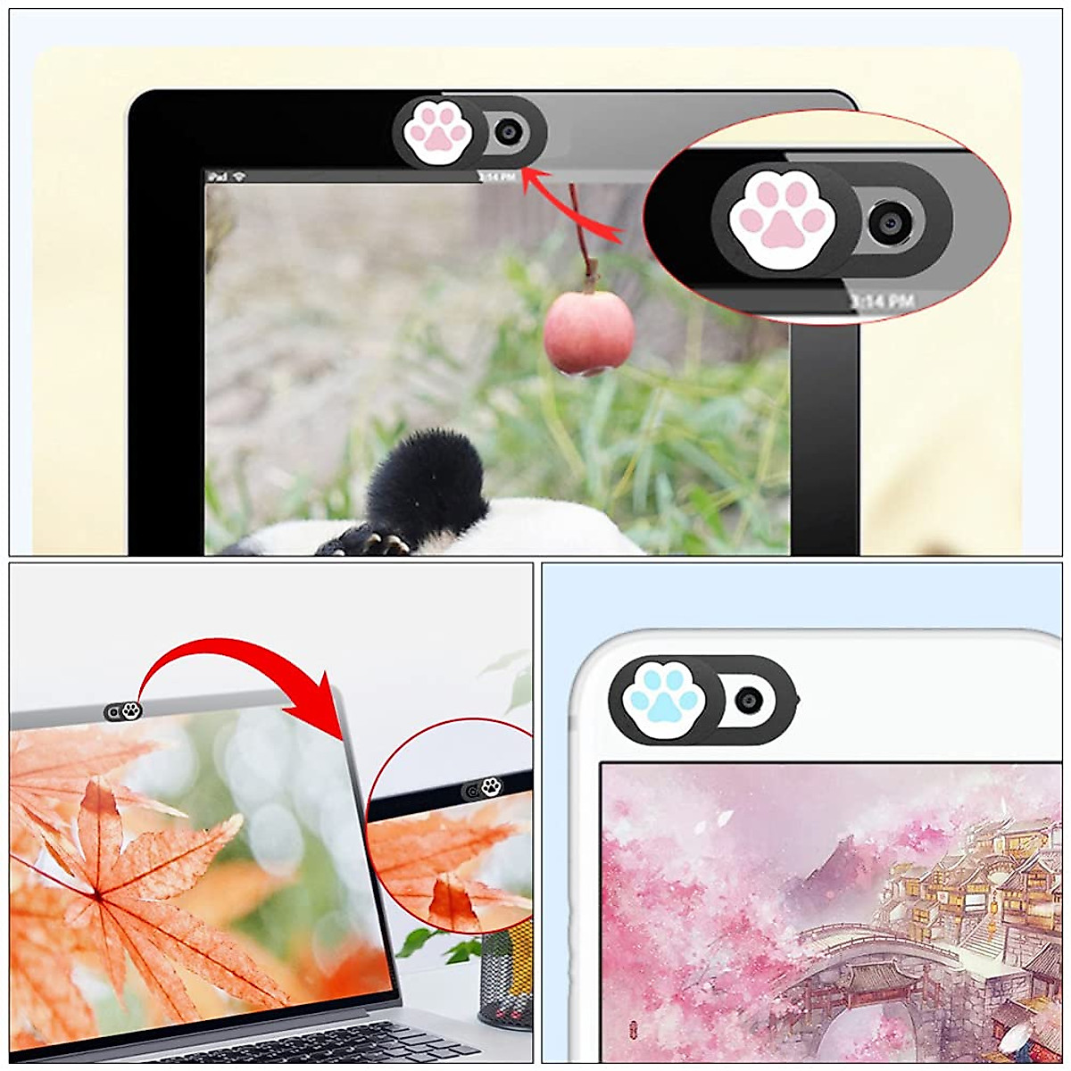 6pcs Privacy Cover Webcam Covers -Peeping Covers Webcam Cover Webcam Privacy Covers Laptop Webcam Protector Protective Covers Safety Covers