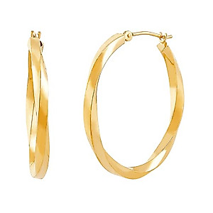 Welry 30mm Twisted Hoop Earrings in 14K Yellow Gold