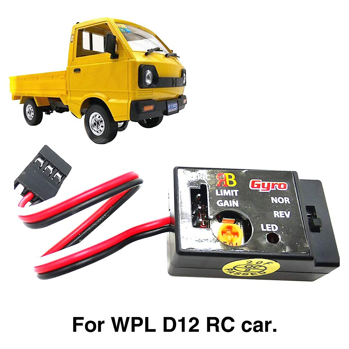 Mini Gyro Module for RC Cars Drift Drive, Automatic Stability Control Gyro | Sensitivity Adjustable, Easy to Operate, R484 Analog SMM System Mini RC Car Gyro Stabilizer 4-6V for WPL D12