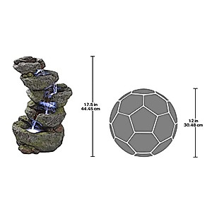 Design Toscano Breakneck Falls Illuminated Garden Fountain