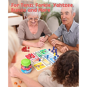 JoyCat 16mm 6 Sided Dice Set Standard Game Dice Kids for Board Games Dice Games Math Dice for Classroom with Storage Bucket (100, Opaque)