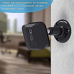 Blink XT / XT2 Camera Mount, 360 Degree Adjustable Indoor/Outdoor Wall Mount Bracket for Blink Home Security System Black 3 Pack
