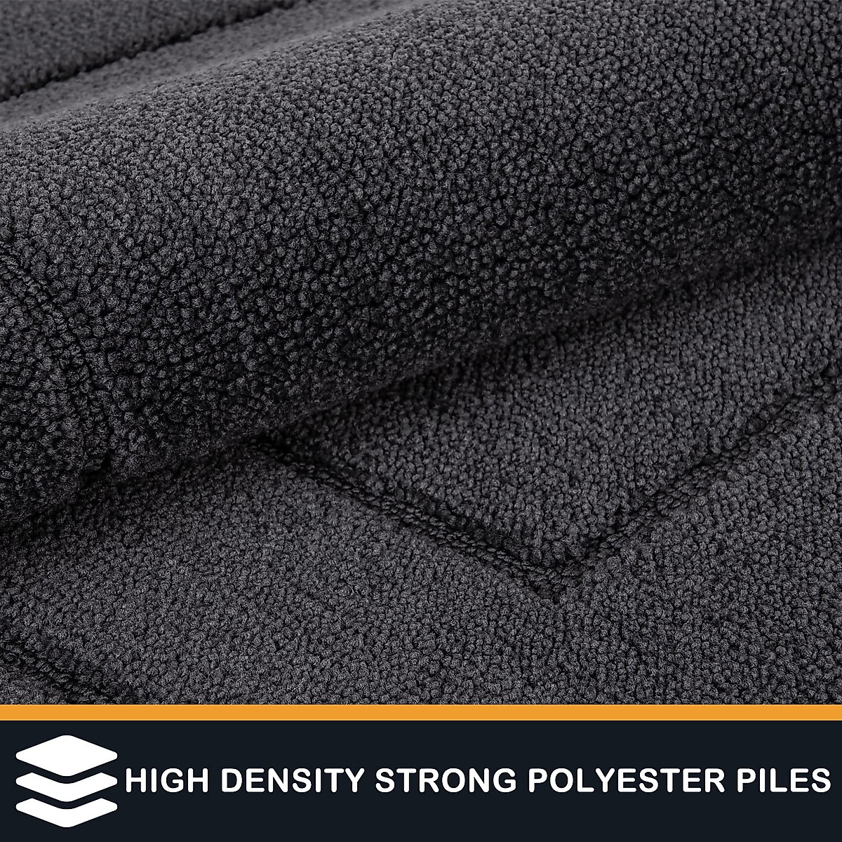 PURRUGS Dirt Trapper Door Mat 32" x 70", Non-Slip/Skid Machine Washable Entryway Rug, Dog Door Mat, Super Absorbent Welcome Mat for Muddy Wet Shoes and Paws, Charcoal