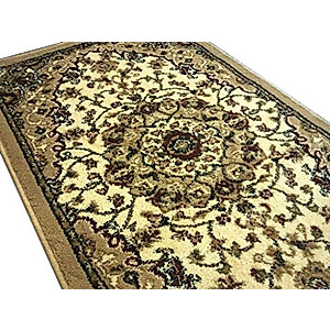 Bellagio Traditional Oriental Door Mat Design 401 Ivory (24 Inch X 40 Inch)