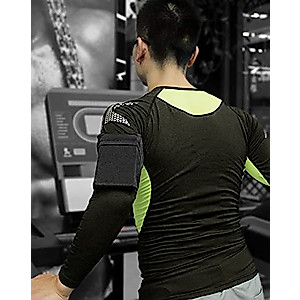 Cell Phone Leg Band & Armband for All Phones with Adjustable Elastic, Sport Leg & Arm Band for Running, Walking, Equestrian, Motorcycle or Hiking (Black)