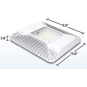 Plan Hoot 150 Watt cETL DLC LED Canopy Light Carport Driveway Gas Station Ceiling Light - Full Aluminum Die-Case, 125Lm/W Meanwell Driver 5700K Cool White 100-277V