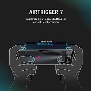 ASUS ROG Phone 7 6.78" FHD+ 2448x1080 165Hz, 6000mAh Battery, 50MP/13MP/5MP Triple Camera, 16GB RAM, 512GB Storage, 5G LTE Unlocked Dual SIM, Phantom Black, AI2205-16G512G-BK