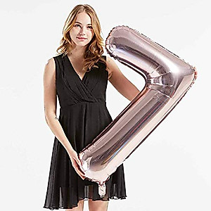 40inch Rose Foil 70 Helium Jumbo Digital Number Balloons, 70th Birthday Decoration for Girls or Boys, sweet 70 Birthday Party Supplies