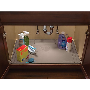 Weathertech SinkMat Waterproof Under The Sink Cabinet Protection Mat, 34 1/4 by 22 3/4 Inches, Tan
