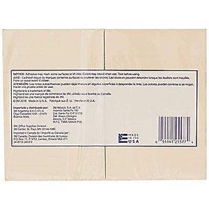Highland Sticky Notes, 4 x 6 Inches, Yellow, 12 Pack (6609)