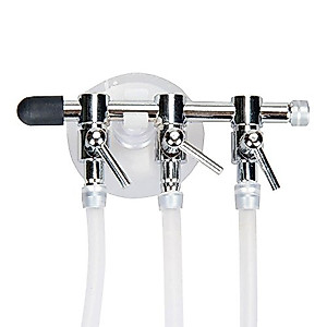 BornFeel Aquarium Air Pump Splitter 10 in 1 Set 3-Way Air Flow Control Lever Valve & 3 Non-Return Check Valves & 6 Suction Cups for Fish Tank Airline Air Tube Hose