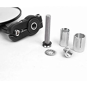 Universal Black 3" Round 7/8" Handle Bar End Rearview Convex Mirrors Inceased Vision Side for For Harley Davidson Honda Indian Kawasaki Suzuki Triumph and Yamaha