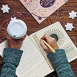 Easy to Use Stencil Set for Dotted Journals - Time Saving Planner Accessories/Supplies Kit Makes Creating Layouts Easy - Incl. Bullet Point Checklists, Daily/Weekly/Monthly Calendars