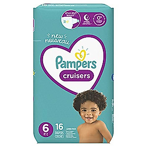 Pampers Cruisers,Diapers Size 6, 16 Count