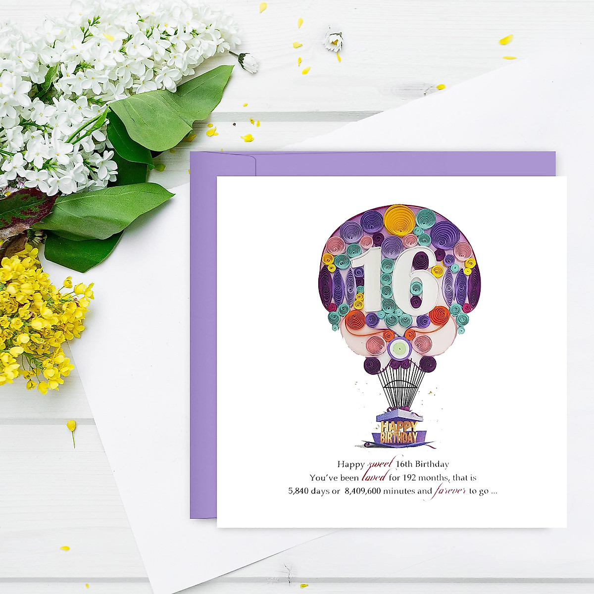 TAMAWire 100th Birthday Quilling Card, Happy Birthday, Blank Inside