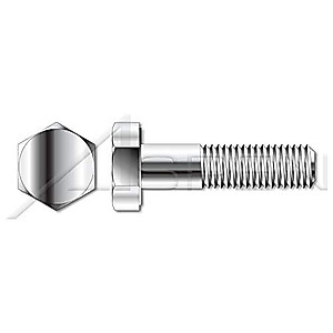 (10 pcs) M10-1.5 X 360mm, DIN 931 / ISO 4014, Metric, Hex Head Cap Screws Bolts, Part Thread, A2 Stainless Steel
