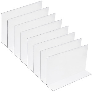 OFFSCH 8 Pcs Clear Plastic Shelf Dividers for Closet Organization Adjustable Shelf Separators for Neatly Organizing Clothes Towels and Accessories