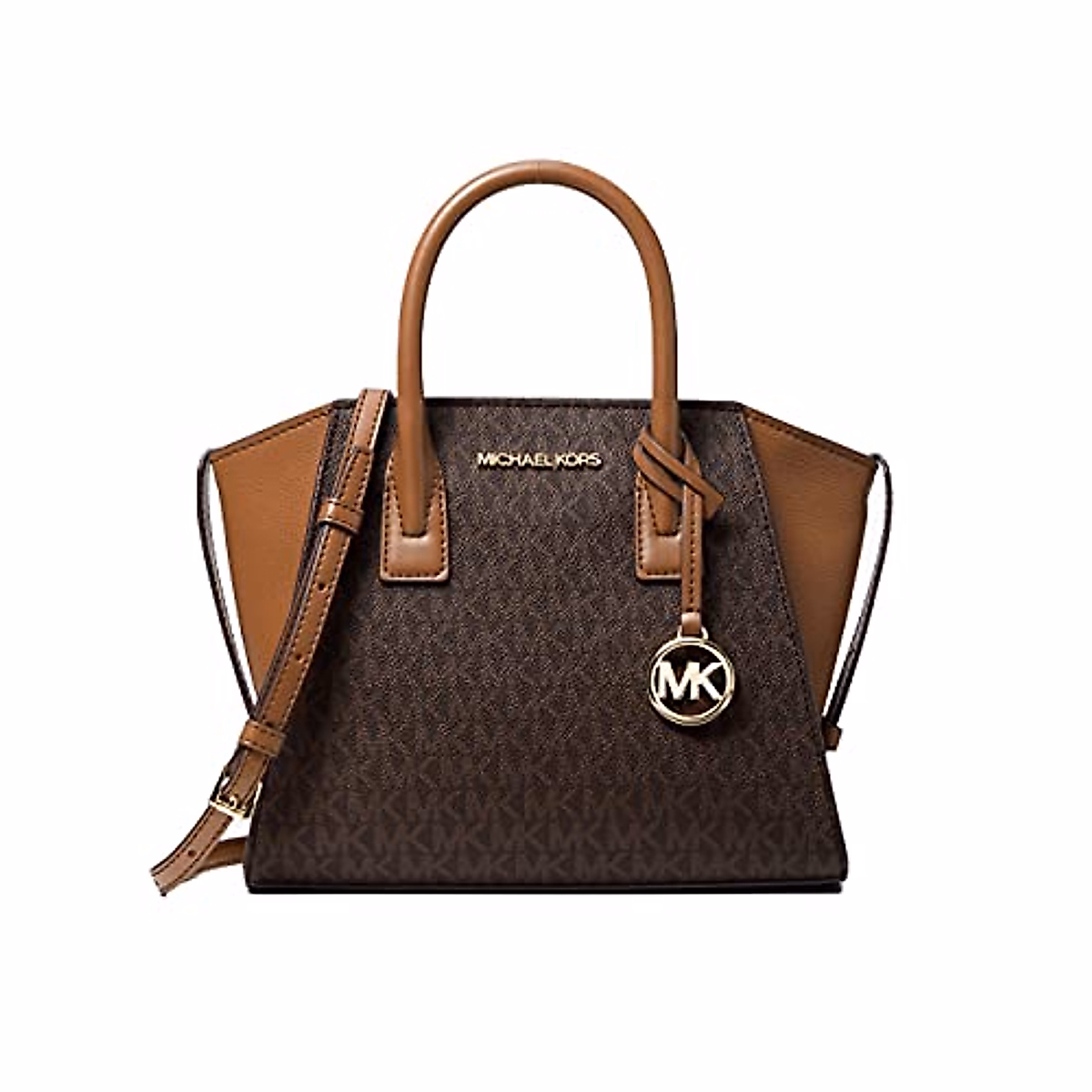 Michael Kors Avril Small Logo Top-Zip Satchel - Brown