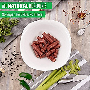 Chomps Grass Fed Jalapeno Beef Jerky Snack Sticks, Keto & Paleo, Whole30 Approved, Non-GMO, Gluten Free, Sugar Free, Nitrate Free, Low Carb, 90 Calorie Snacks, 1.15 Oz Meat Stick, Pack of 24
