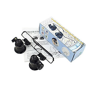 CW New 20X Magnifying Magnifier Glasses Magnifaction Jeweler Watch Repair LED Light,Package Ship from USA