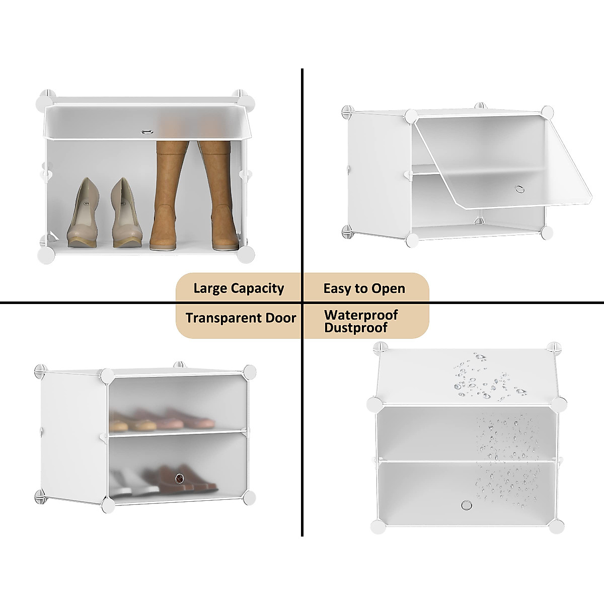 HOMIDEC Shoe Storage, 6-Tier Shoe Rack Organizer for Closet 24 Pair Shoes Shelf Cabinet for Entryway, Bedroom and Hallway