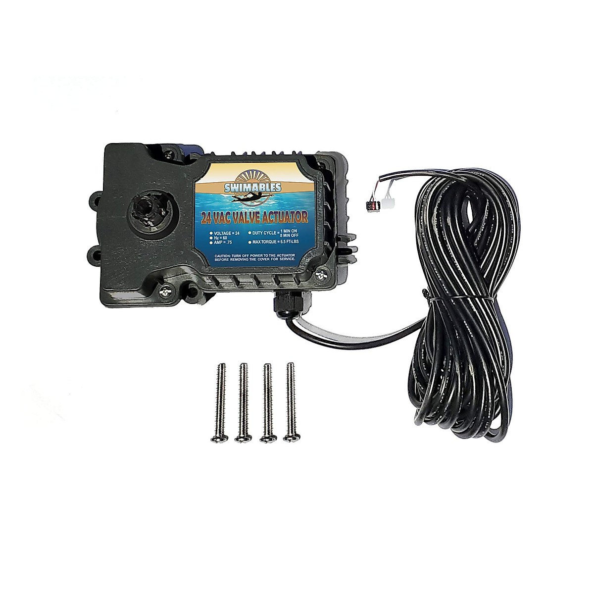 Swimables 180 Degree Rotation 3-Port 24 Volt AC Universal Valve Actuator Replacement for Pool and Spa Automation Systems